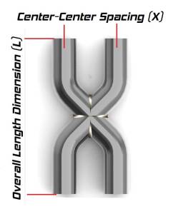 Custom 304 Stainless X-Pipe: Narrow Frame Applications