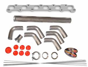 Turbo Log Header Build Kit: GM Vortec 4200 Front-Mount Turbo Manifold